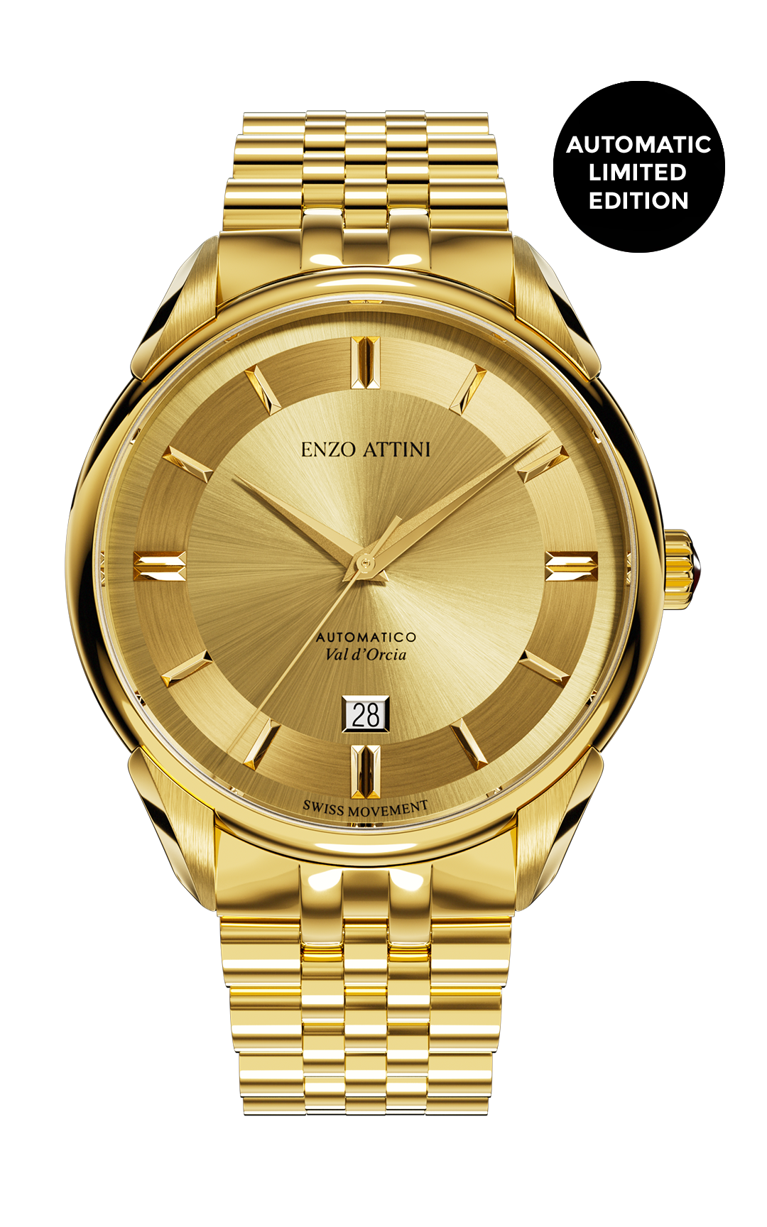 Val d'Orcia Automatic / President Bracelet, Gold Color, Swiss Movement ...